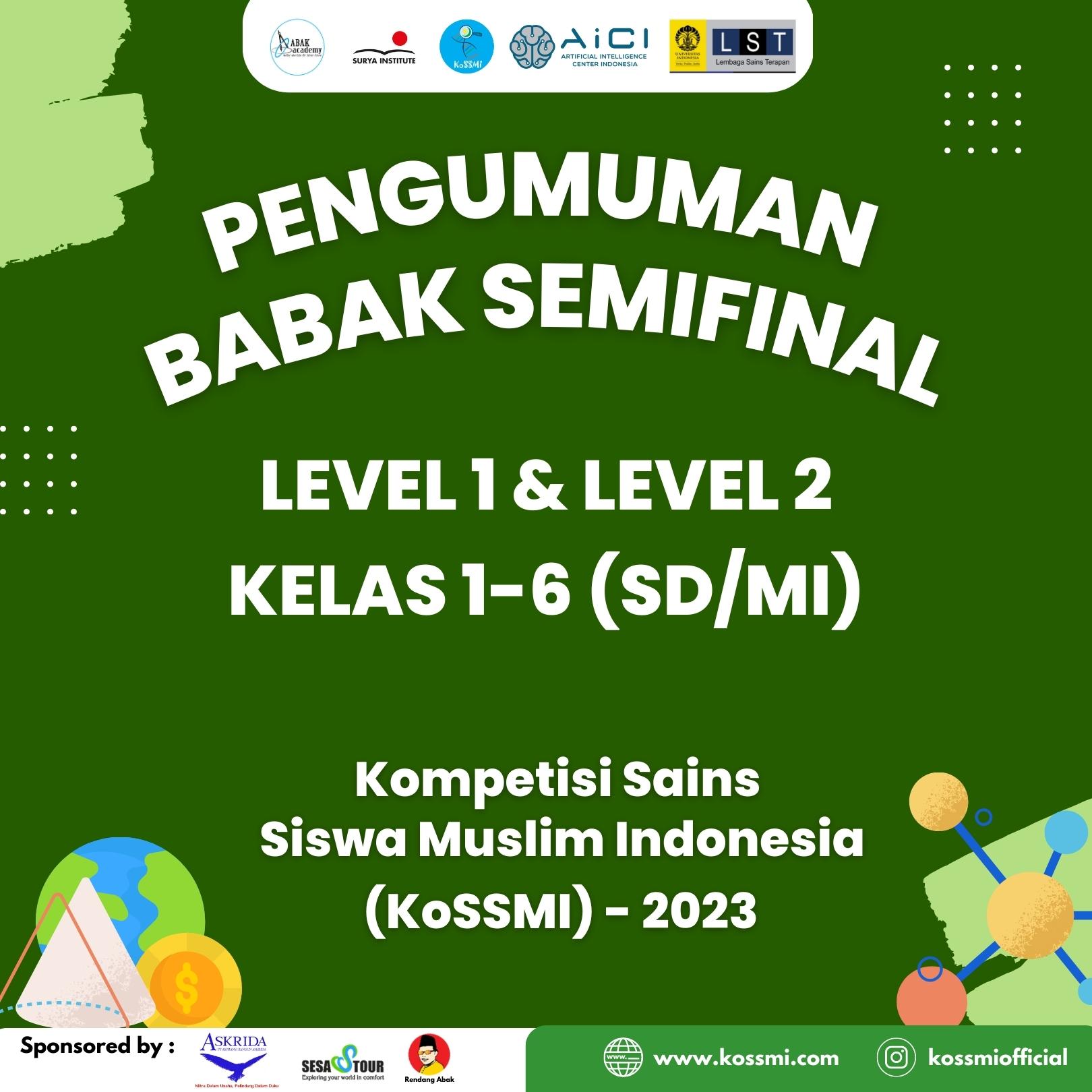 Pengumuman Babak Semifinal KoSSMI 2023 (Finalis) – KOSSMI (Kompetisi ...